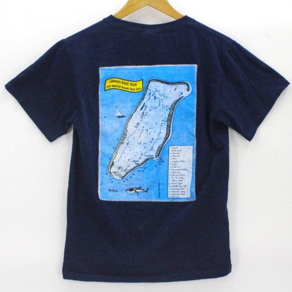 Fruit of the Loom | Shirts | Vintage Fruit Of The Loom Tshirt Mens Isla Marisol Graphic Navy ...